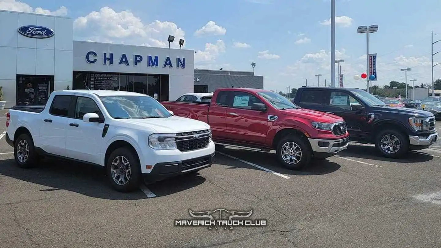 Ford Maverick Looks Properly Small In Family Photo With Ranger, F-150 ...