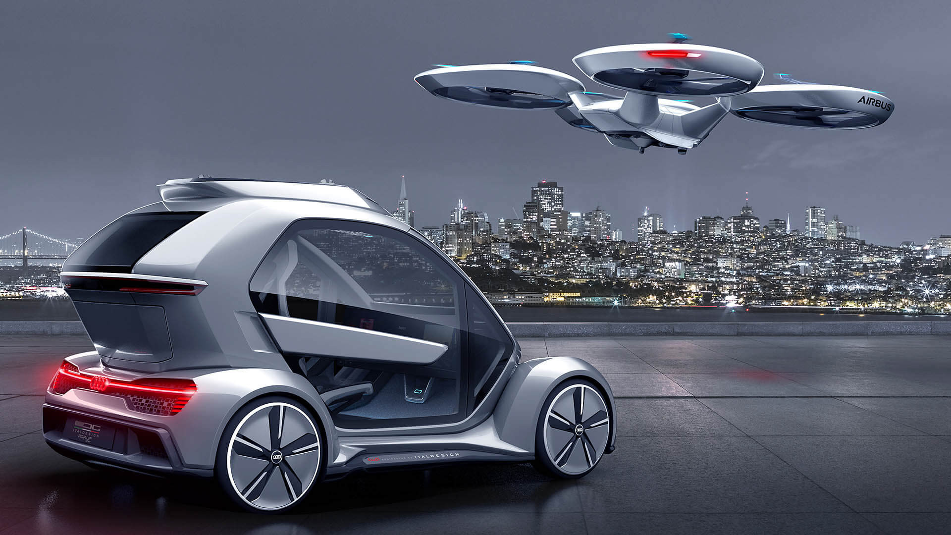 Audi, Italdesign und Airbus zeigen Pop.Up Next (2018)