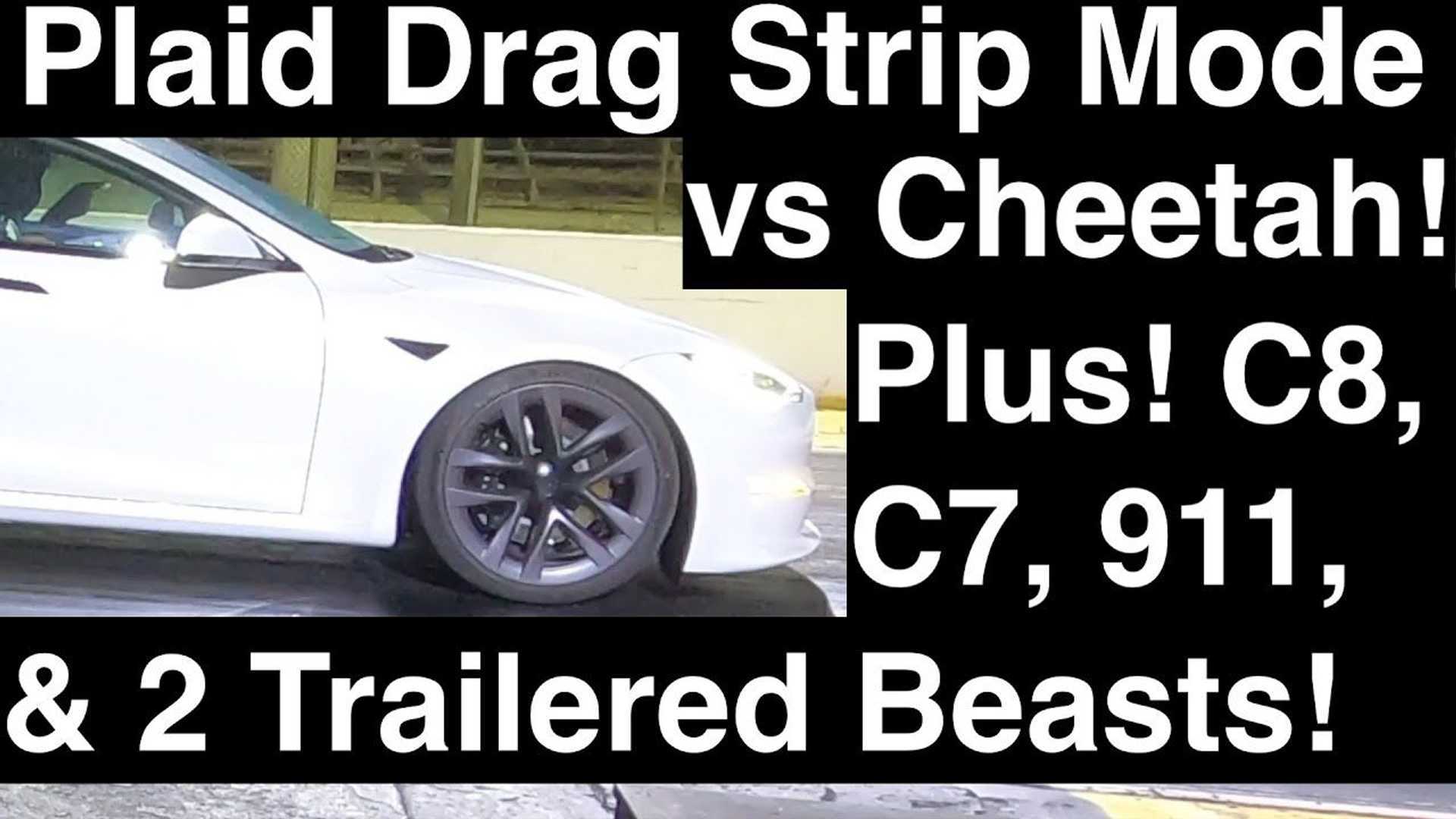 Tesla Model S Plaid Drag Strip Mode Vs Raven, More: Epic Race Day
