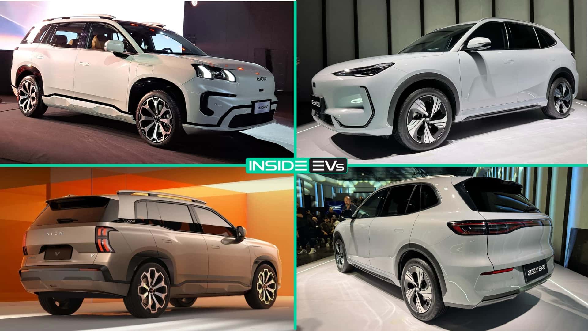 Geely EX5 ou GAC Aion V? Comparamos preços, autonomia e itens