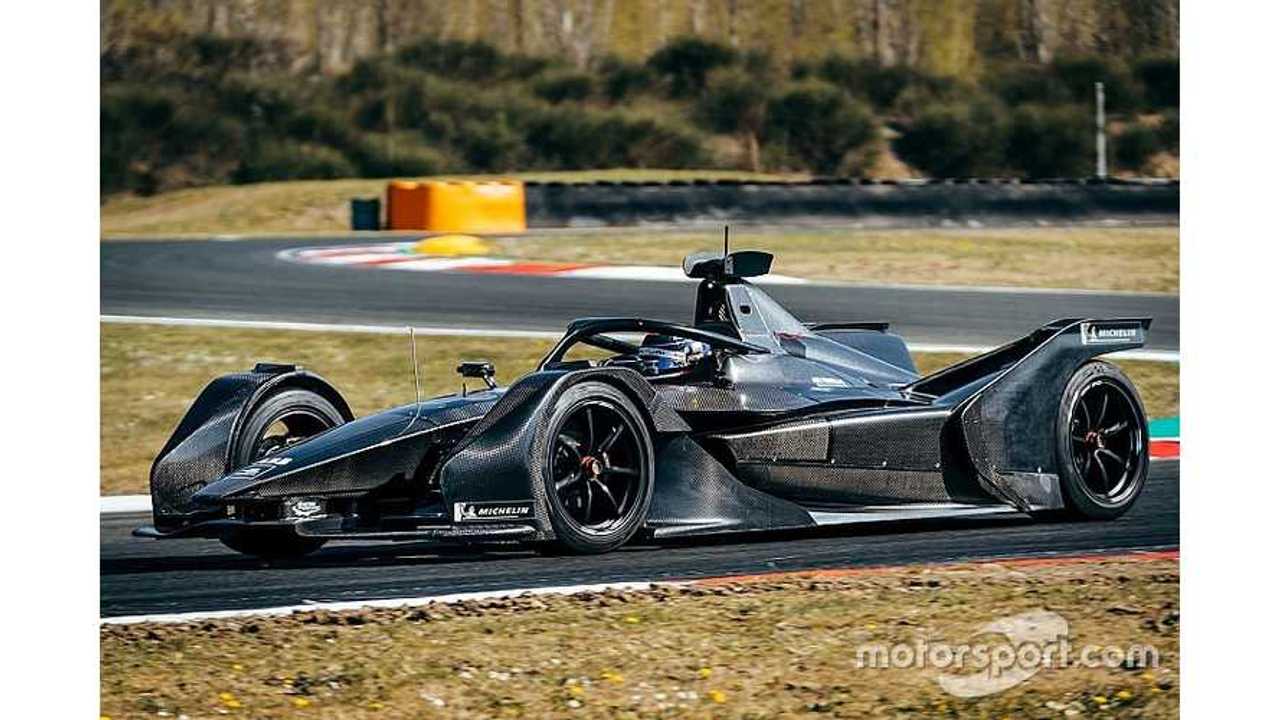 Mercedes Formula E Race Car Makes Its Track Debut