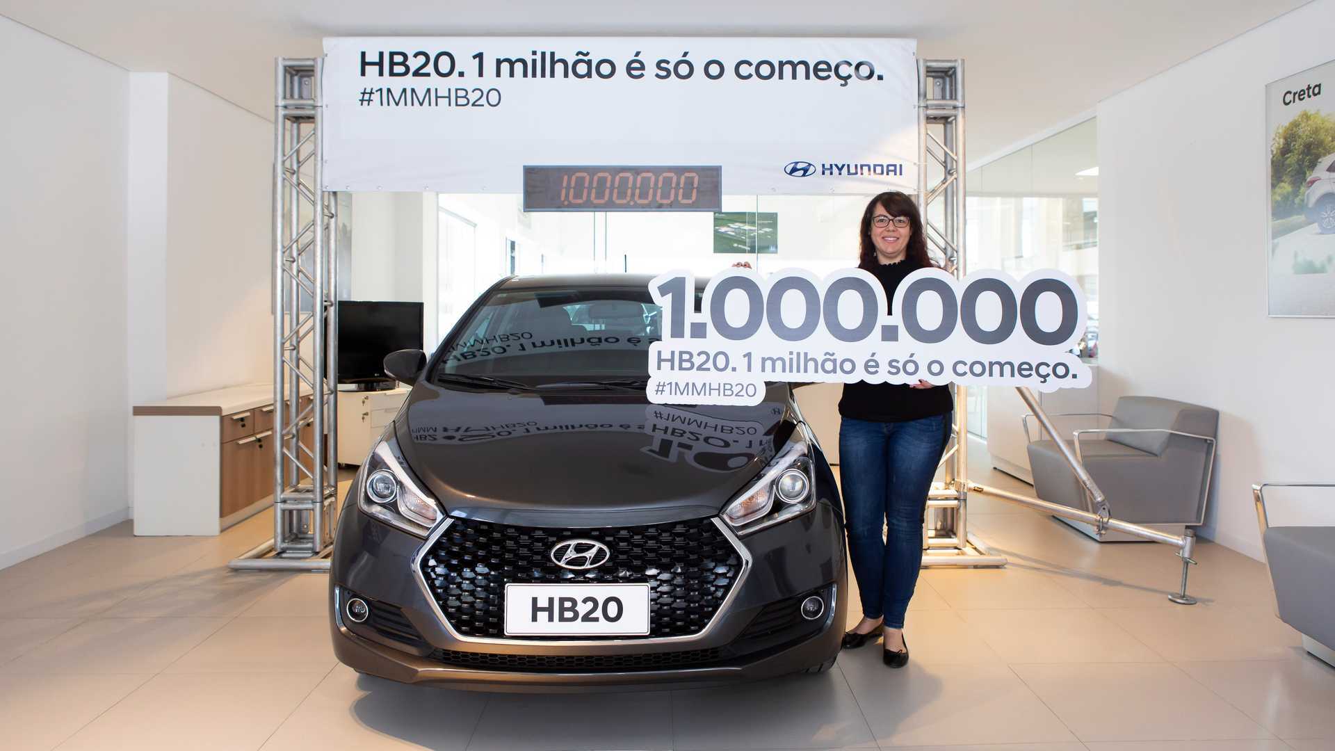 Hyundai HB20 chega a 1 milhão de unidades vendidas no Brasil
