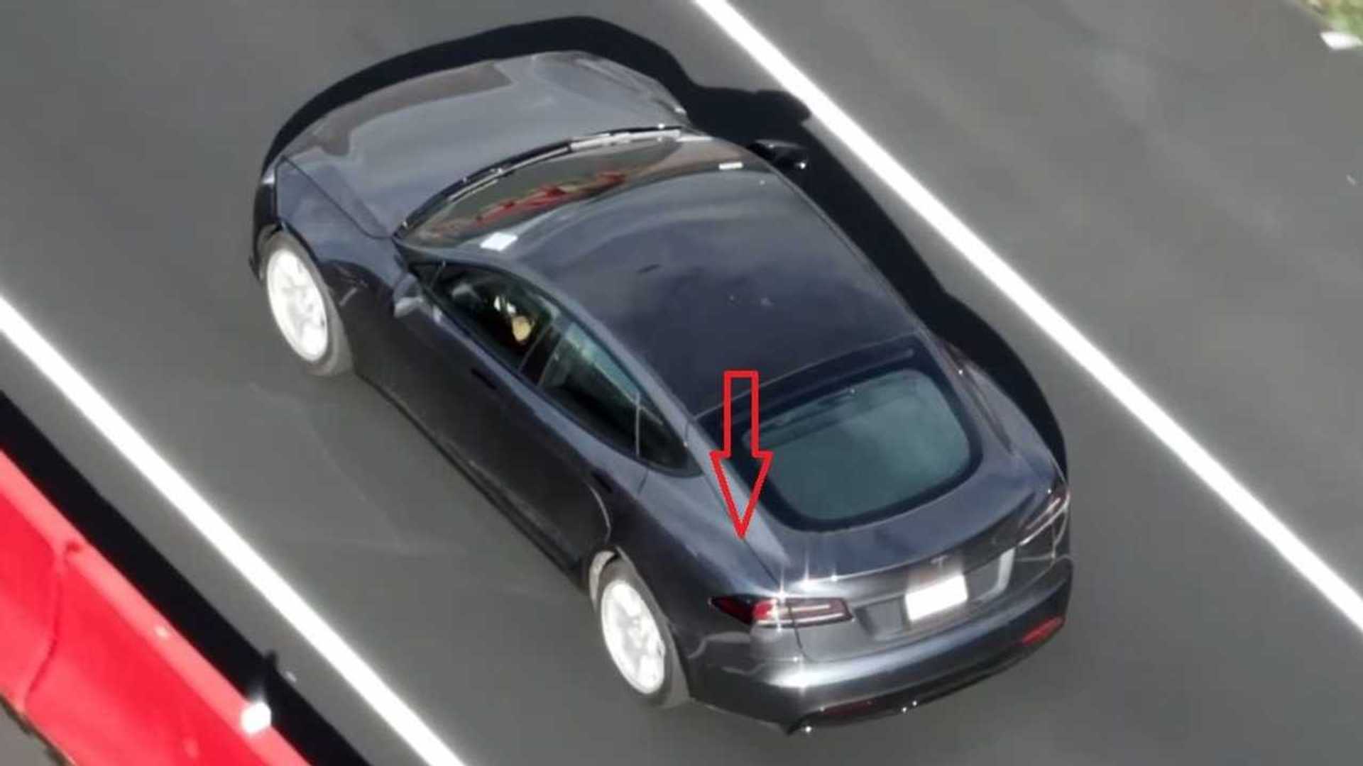 Check Out This Tesla Model S With A Larger Charging Flap: For CCS?