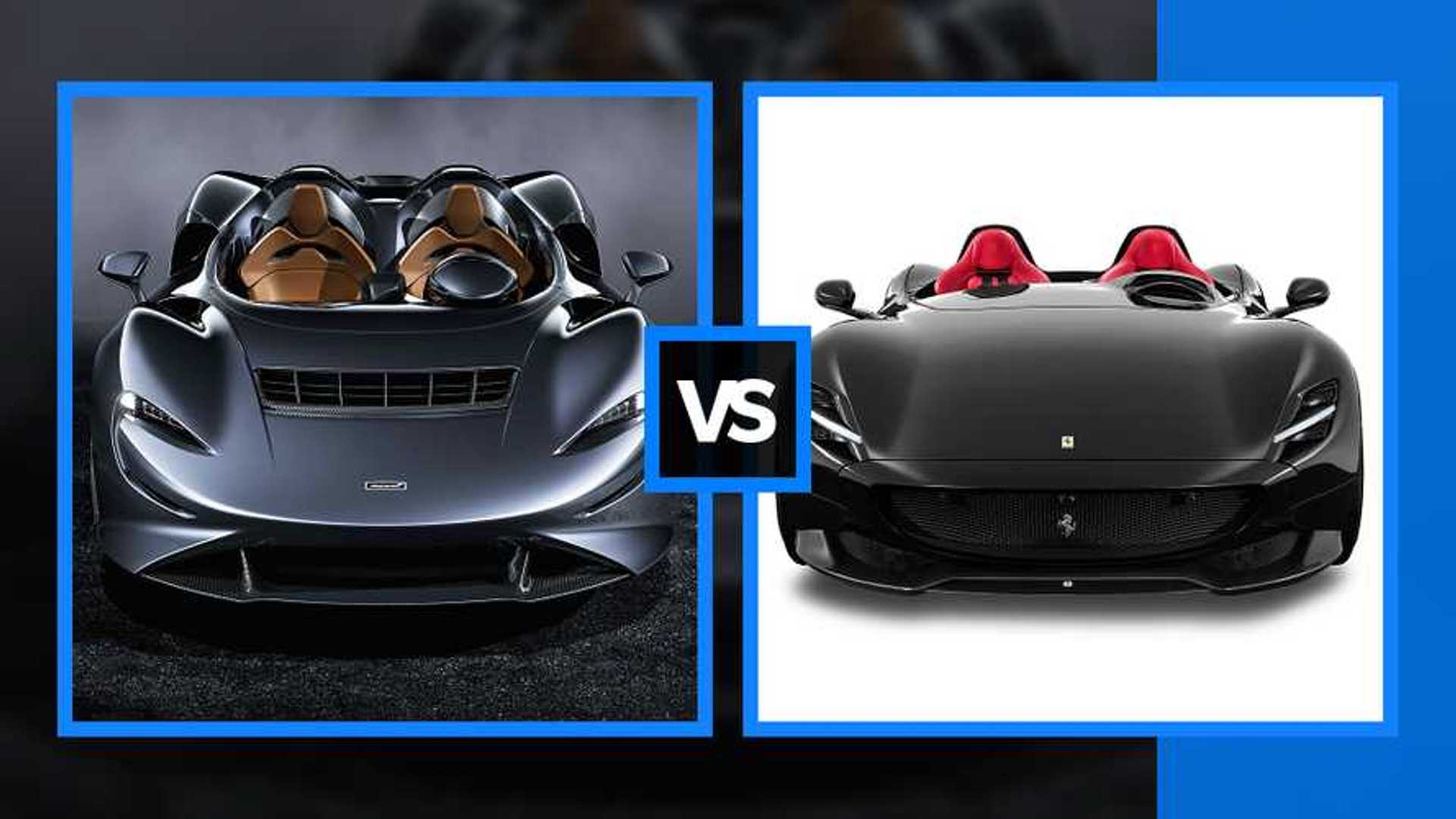 McLaren Elva vs Ferrari Monza SP2 - Plus de 300 km/h sans pare-brise