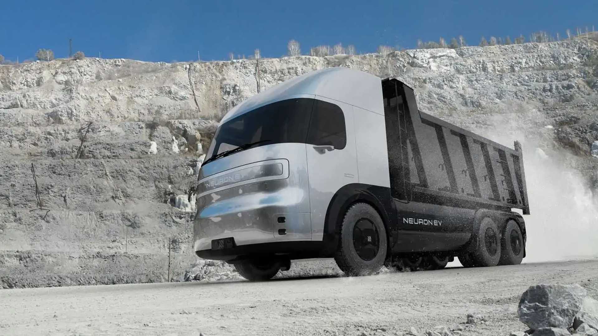 Neuron Shows Off Electric Semi And Truck With Tesla Design Cues