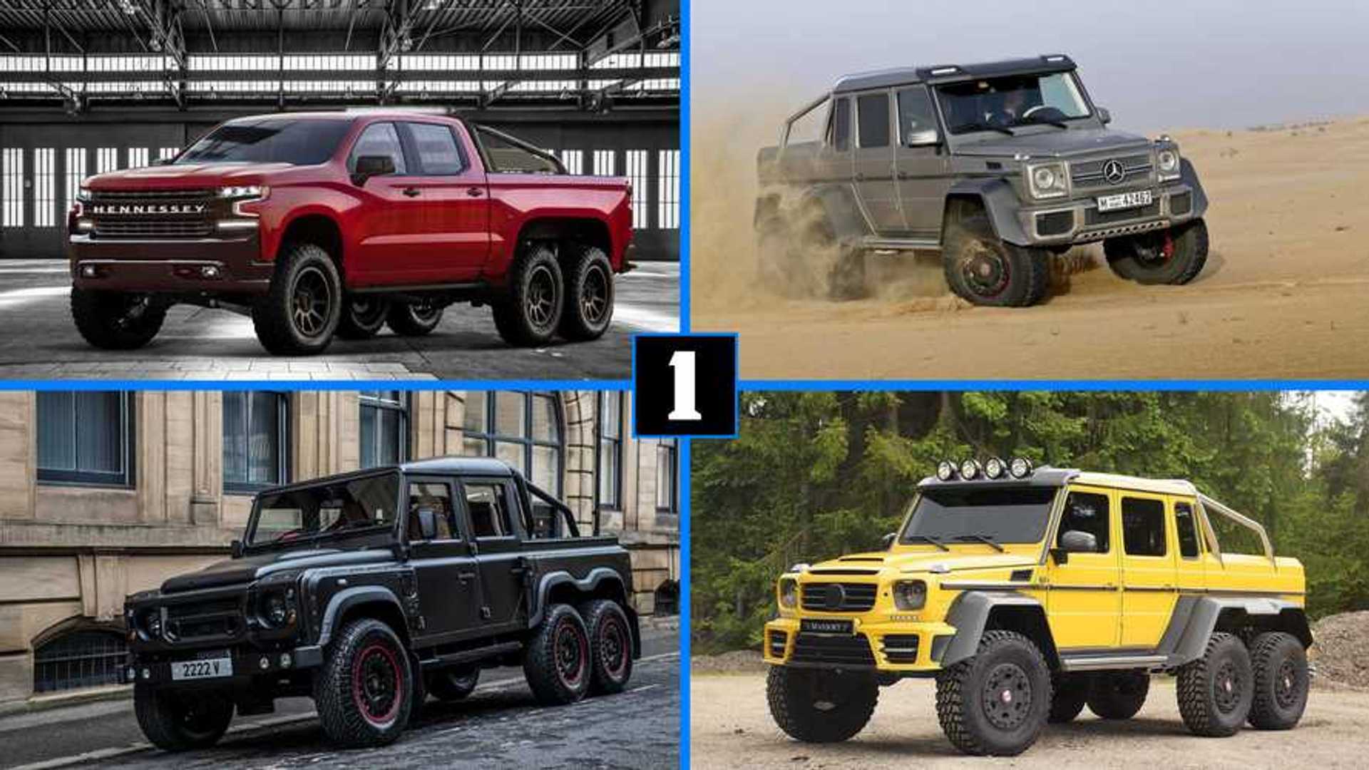 DIAPORAMA - Dix pick-ups avec six roues