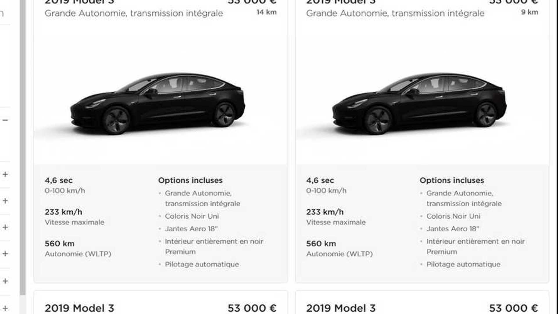 Tesla France vend ses Model 3 de démonstration