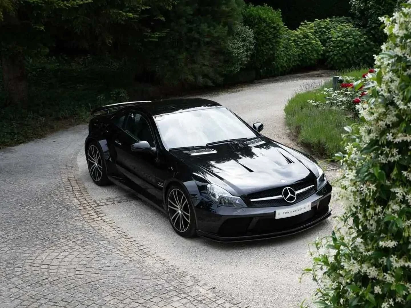 Fondo De Pantalla Del Mercedes Sl Negro Cartel Laminado: Mercedes AMG