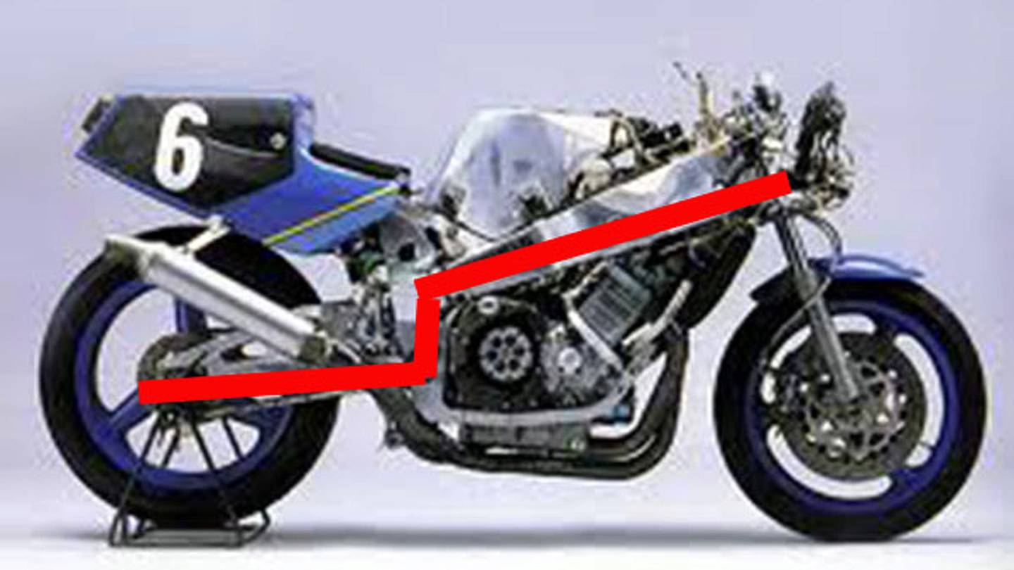 What's the deal with the Yamaha M1's new triangle frame?