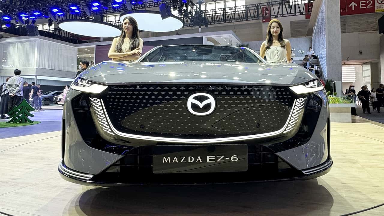 Mazda6 EZ-6 electric saloon for China live photos from Beijing