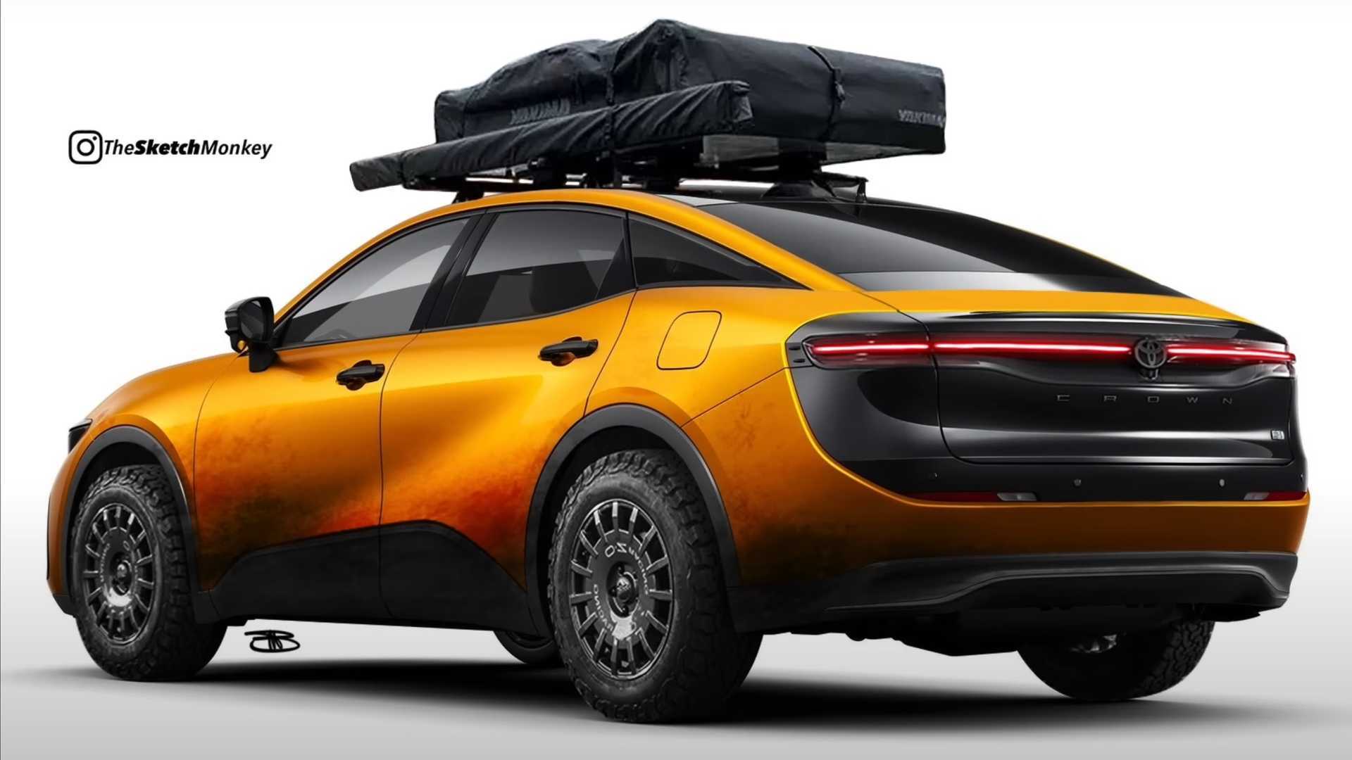 Toyota Crown rendering turns lifted model into off-road crossover