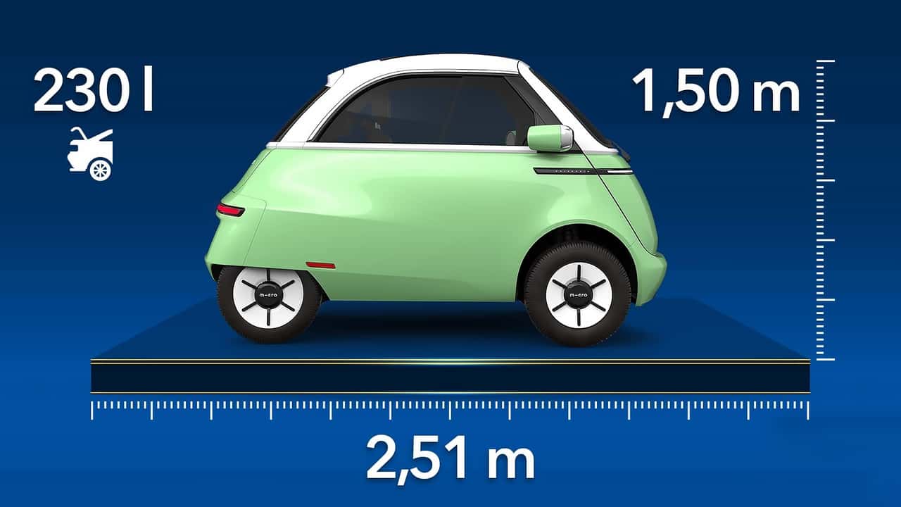 Microlino (2024): Dimensions and boot space of the electric tiny car