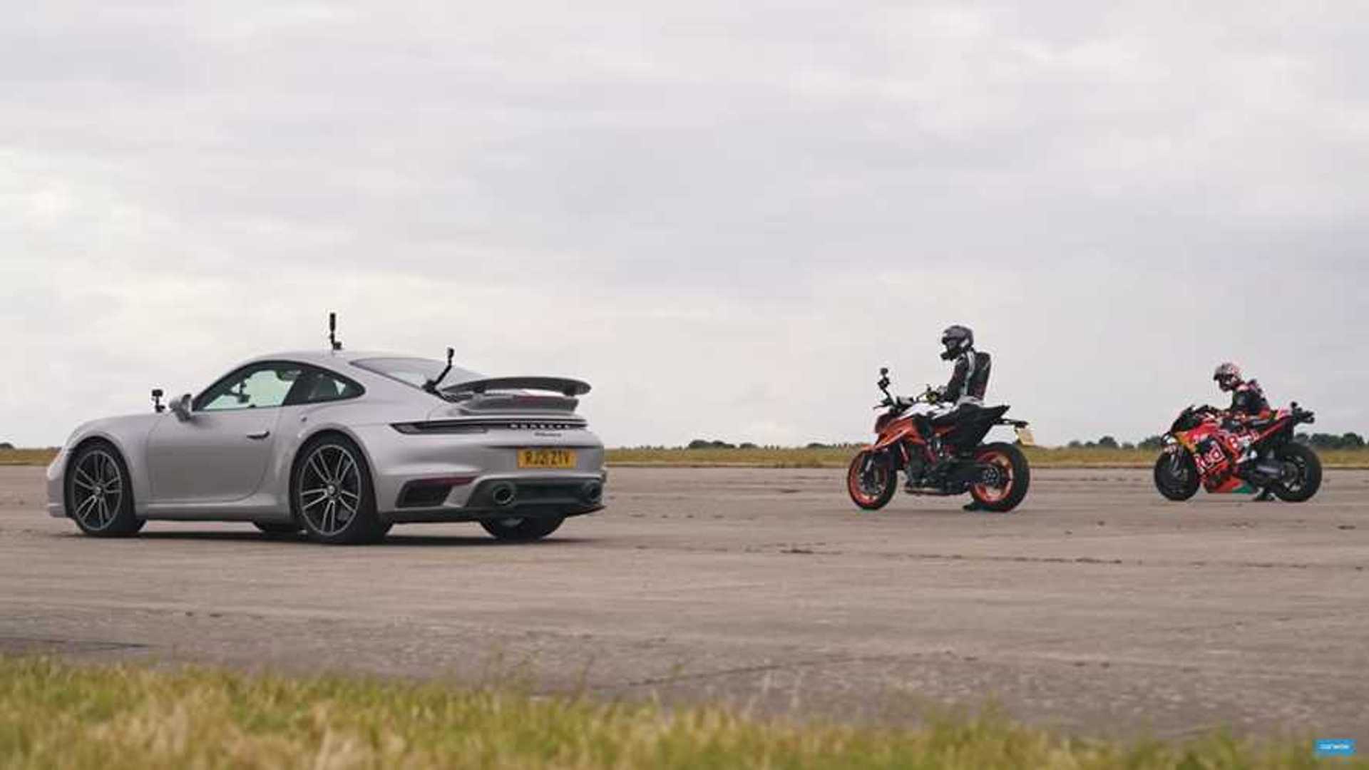 Porsche 911 Turbo S bu kez alışık olmadığı rakiplerle drag'da!