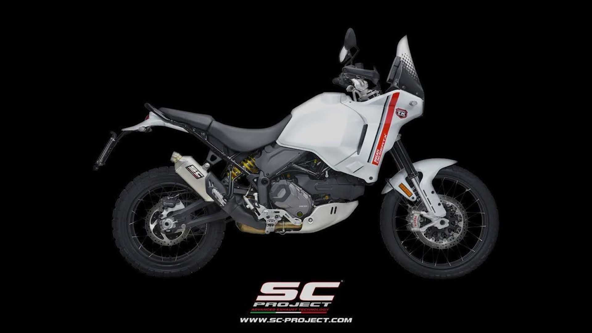 SC-Project Debuts Rally Raid Muffler For Ducati DesertX