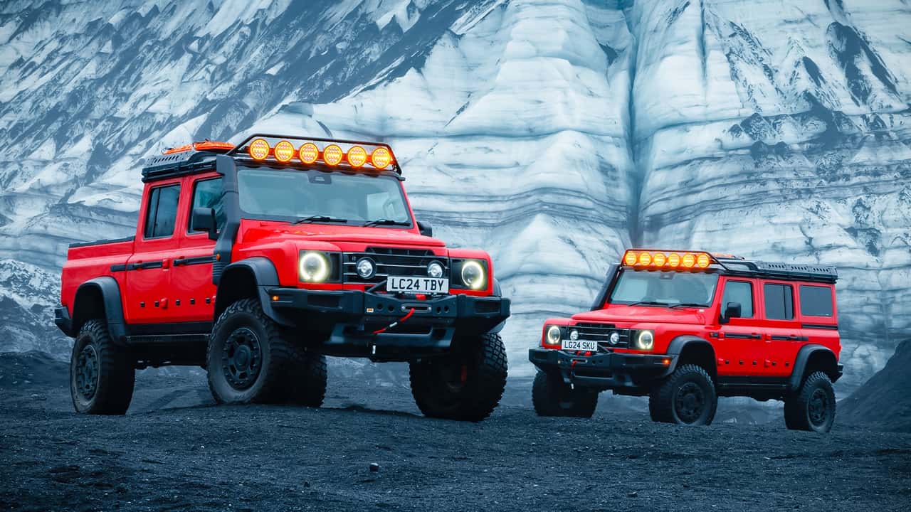 Ineos zeigt Portalachsen-Grenadier beim FAT Ice Race