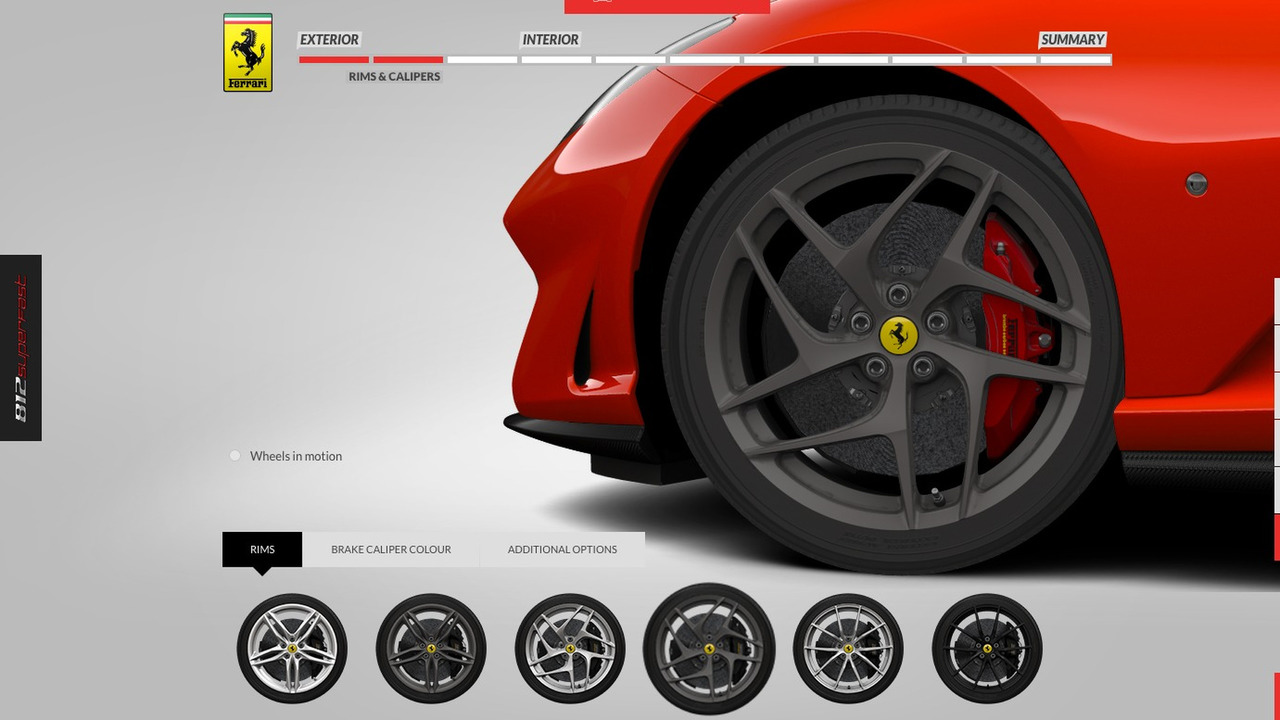 Configurez la Ferrari 812 Superfast de vos rêves