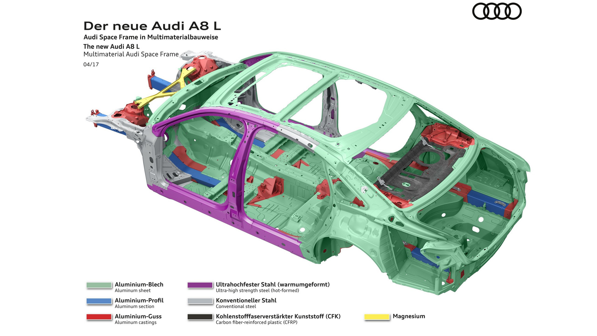 2018 Audi A8 alüminyum ağırlıklı gövdesini sergiledi
