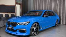 BMW M760Li Santorini Blue With Red Interior Catches The Attention