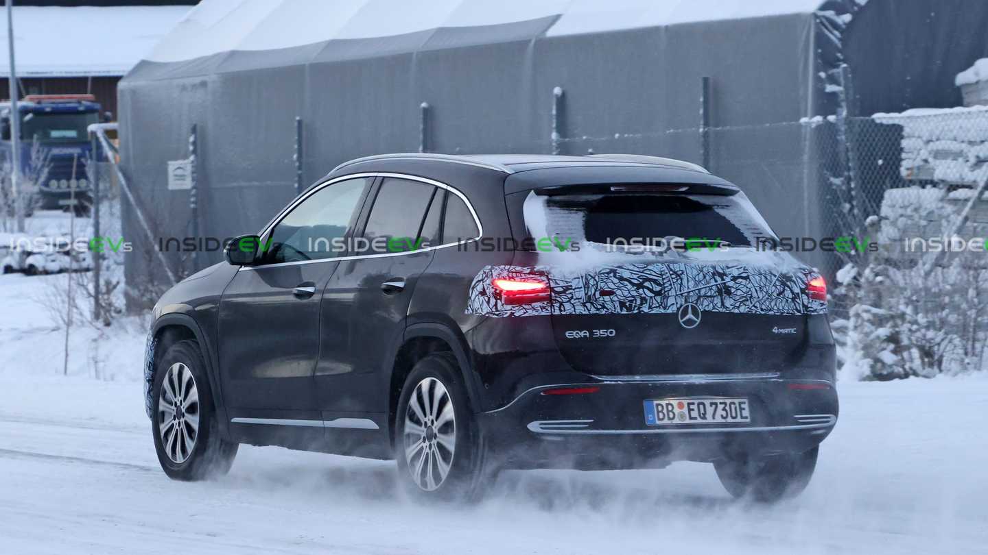 Spies Spot 2023 Mercedes EQA Facelift Cold-Weather Testing