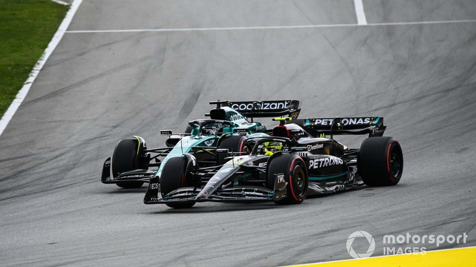 Aston Martin surprised by Mercedes F1 "rocket ship" in Spanish GP