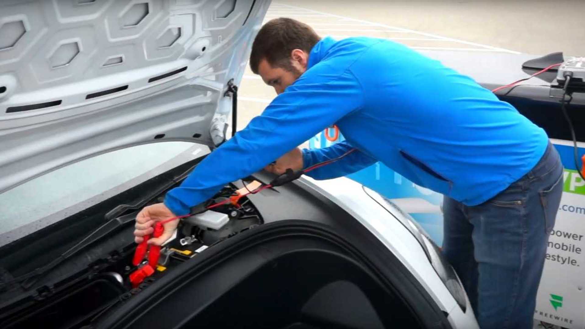 FreeWire Shows How To Revive A Discharged Tesla Model 3 With A Dead 12 ...