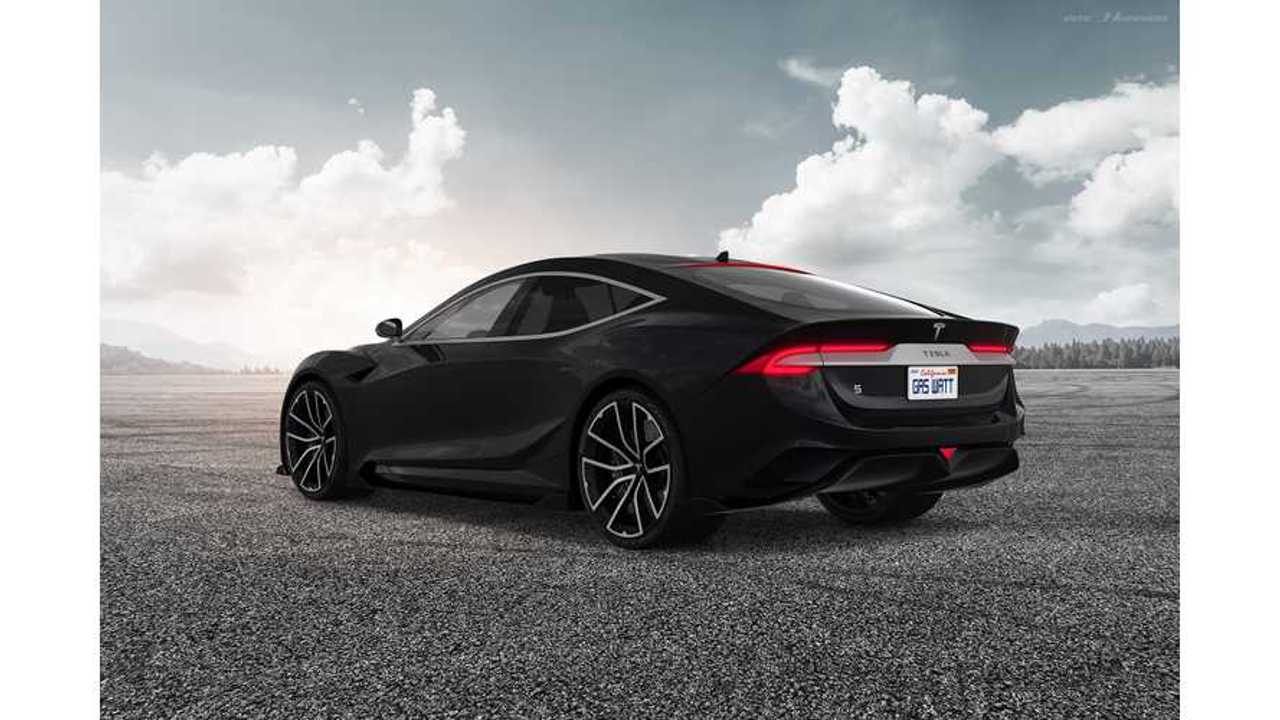 Check Out This Radically Rendered Tesla: Roadster Meets Model S