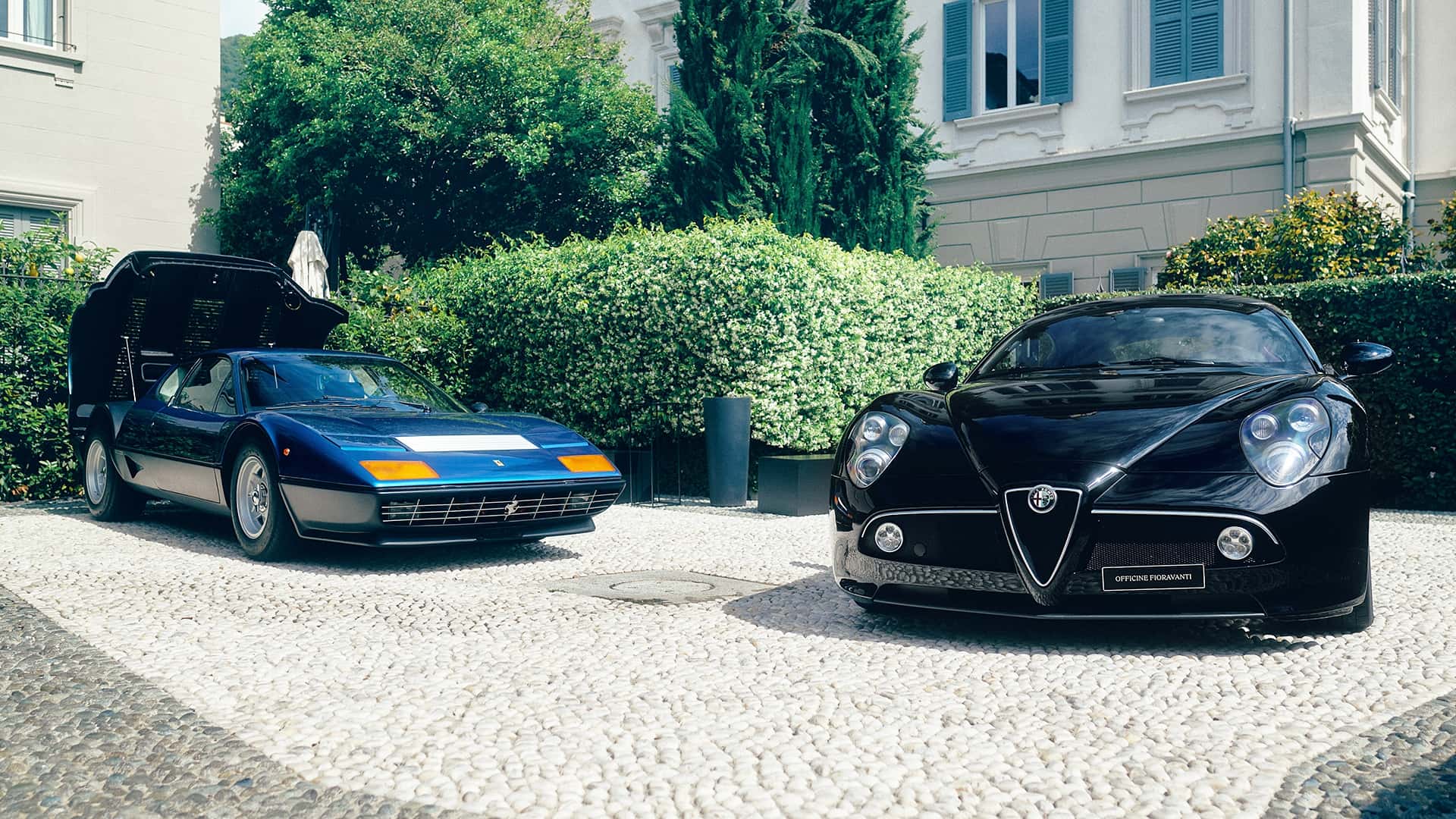 Alfa Romeo 8C and Ferrari 512 BB projects presented by Officine Fioravanti