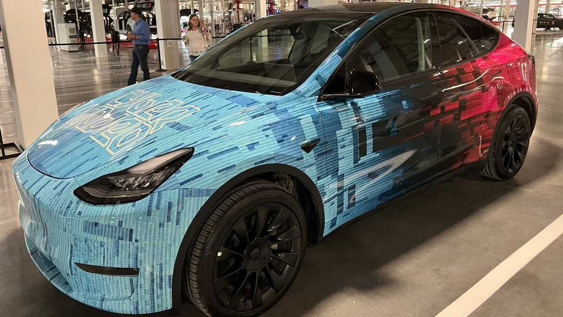 Tesla Model Y Standard Range AWD Spotted At Cyber Rodeo Event