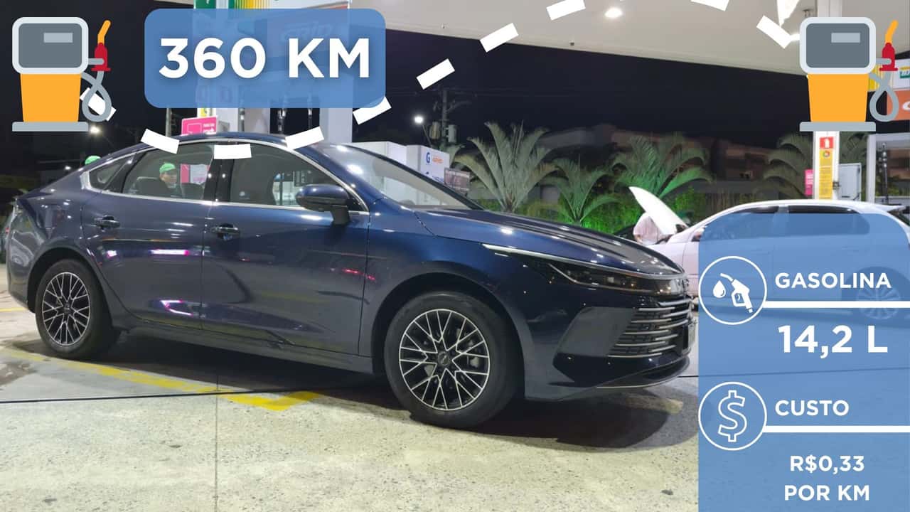 BYD King GS 2025: o teste de consumo do sedã em 360 km