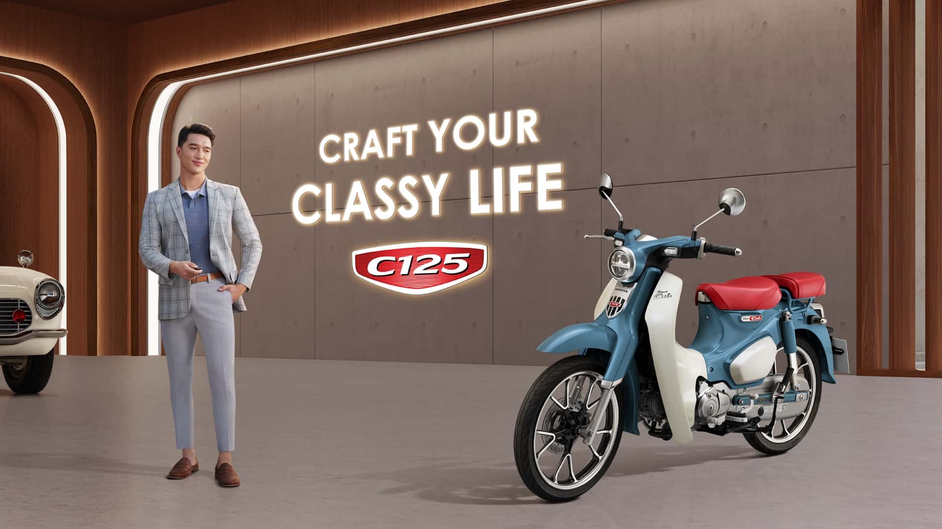 Honda C125 Cub Gets A Slick New Blue And Cream Color Scheme