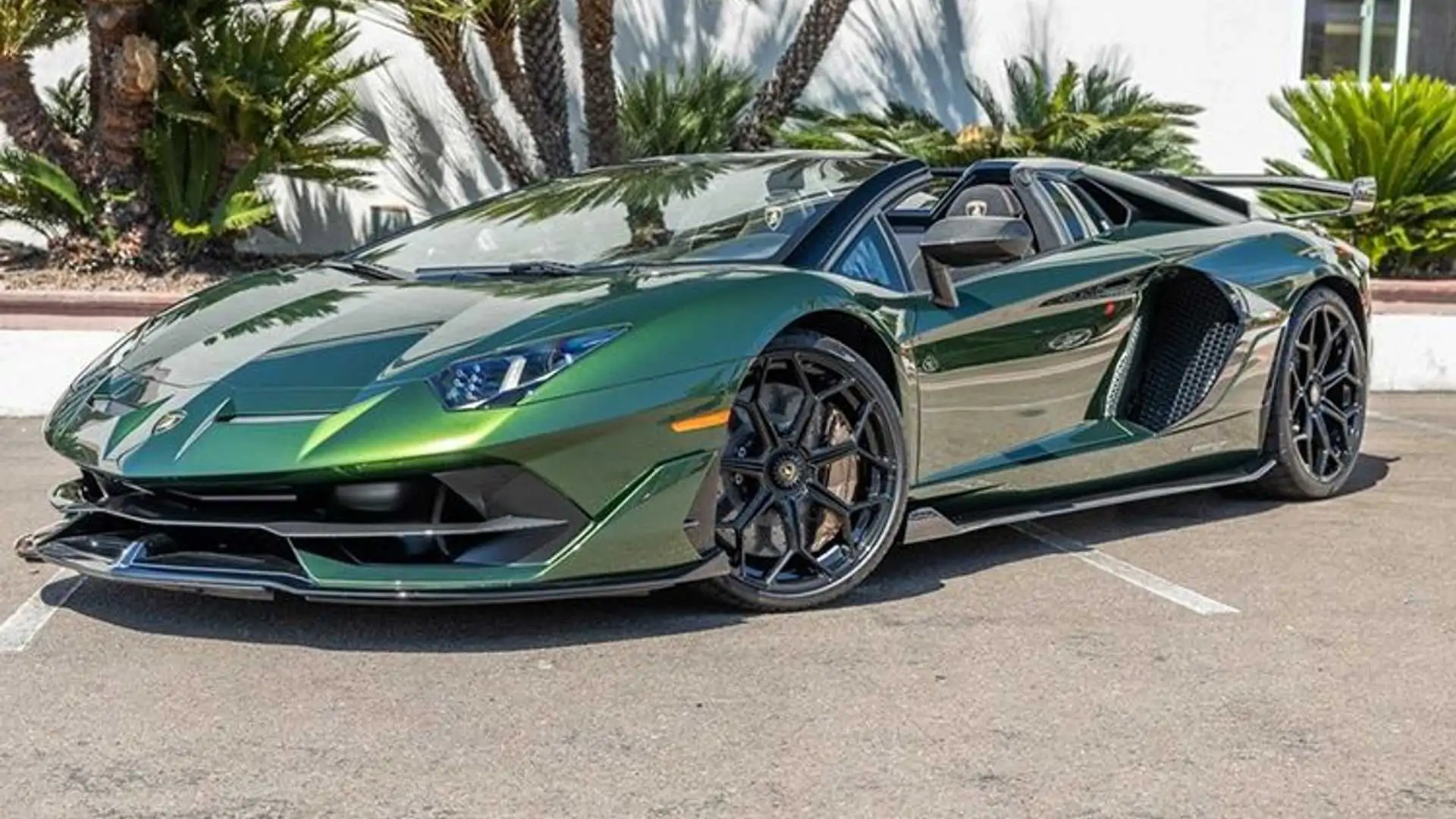 Dark Green Lamborghini Aventador