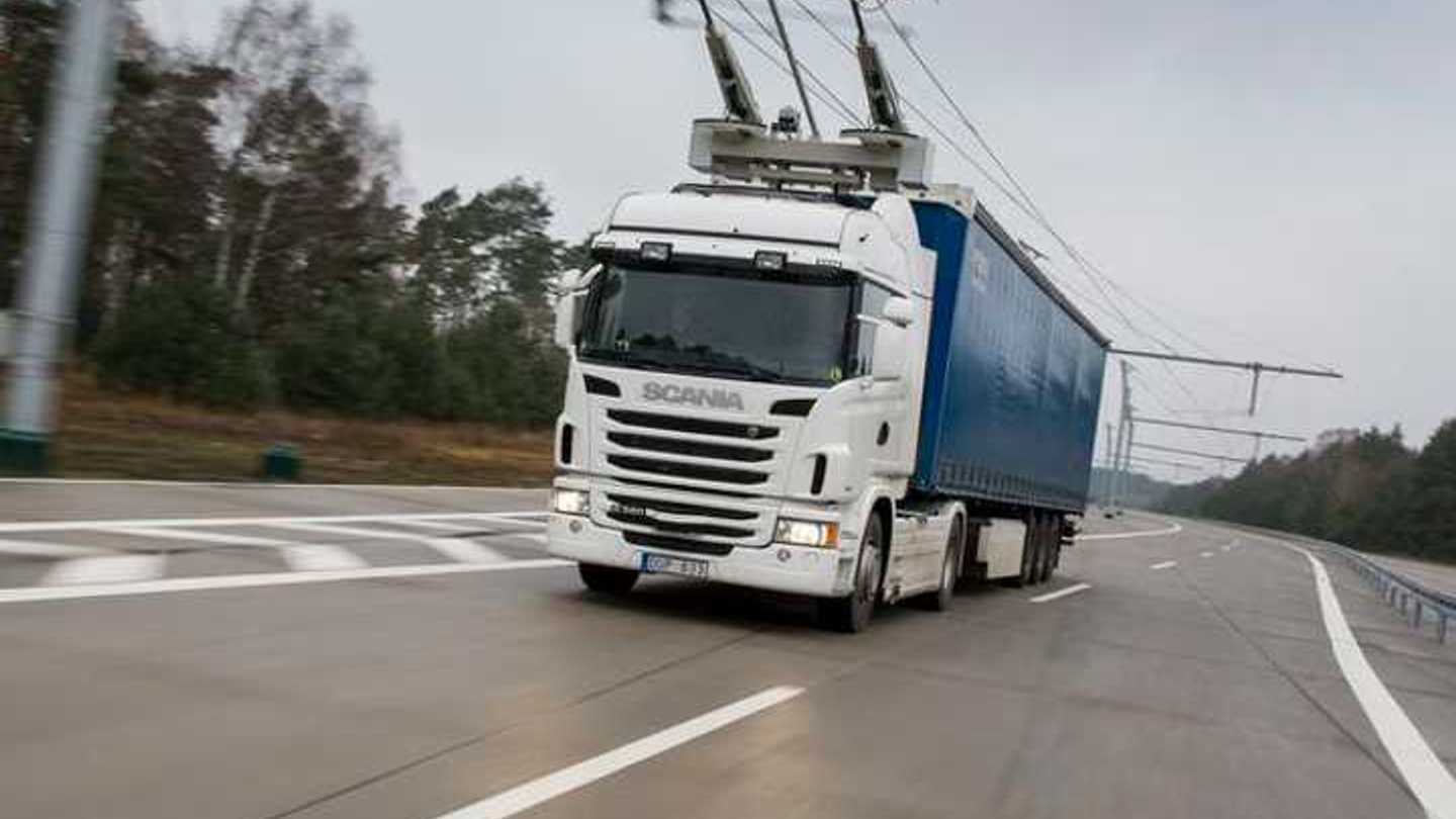 Scania To Test Electric Trucks On Electric Roads