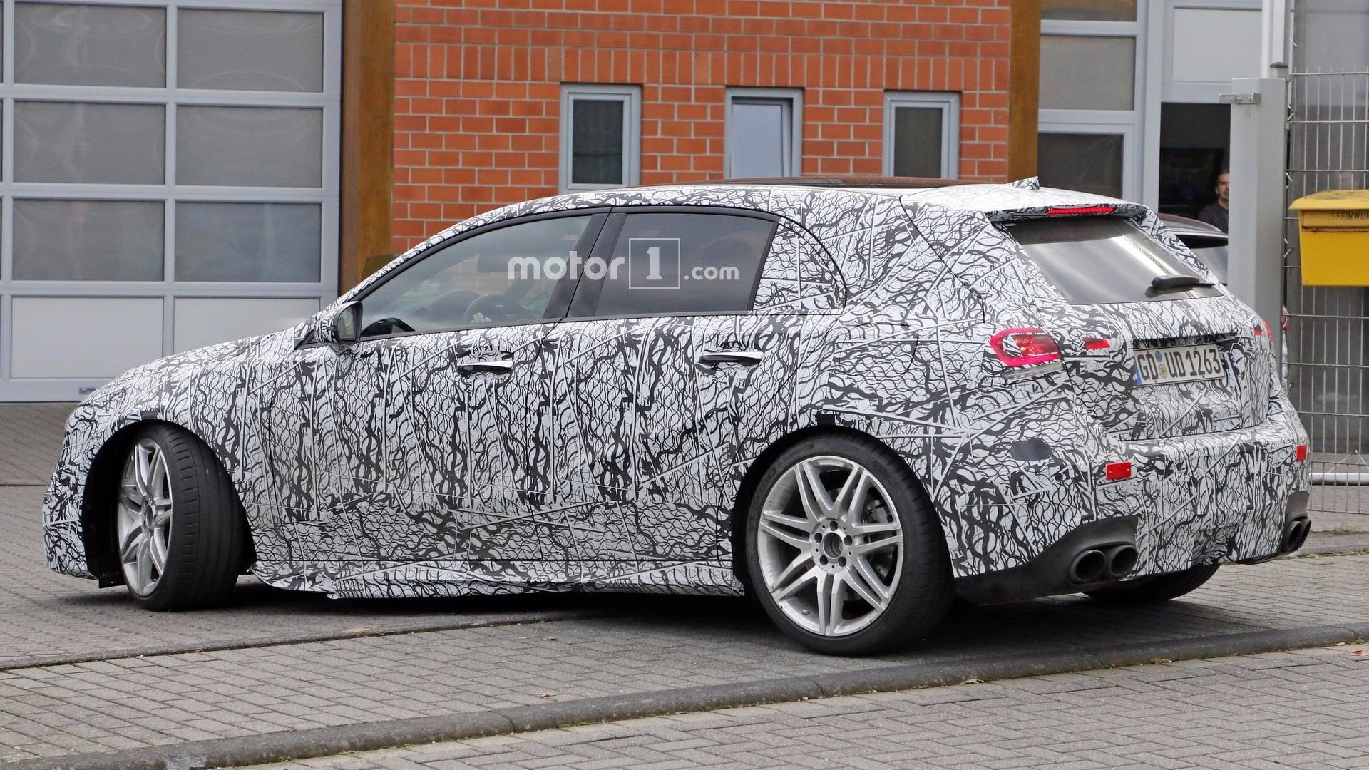 New Mercedes A-Class A45, saloon and new B-Class spied testing