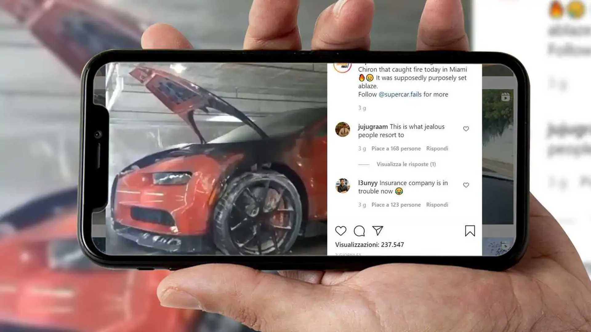 Un incendie coûteux : voici ce qui reste de cette Bugatti Chiron