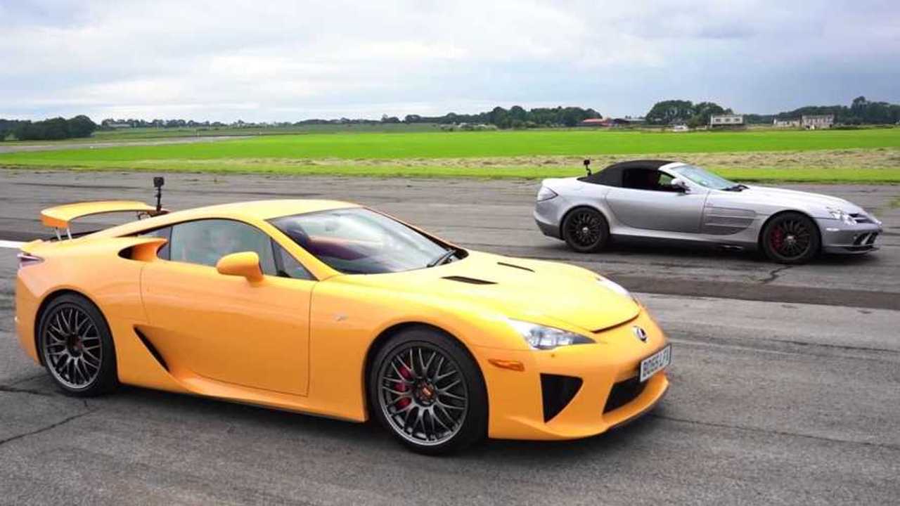 Lexus LFA ile Mercedes SLR McLaren'ın yarışını izleyin
