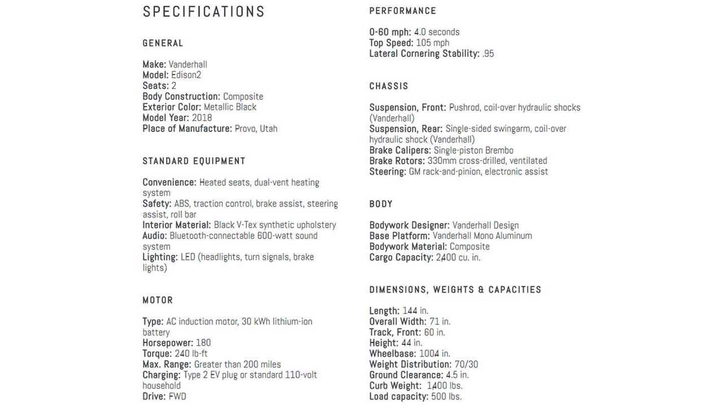 Vanderhall Motor Works Introduces All-Electric Edison2 (w/videos)