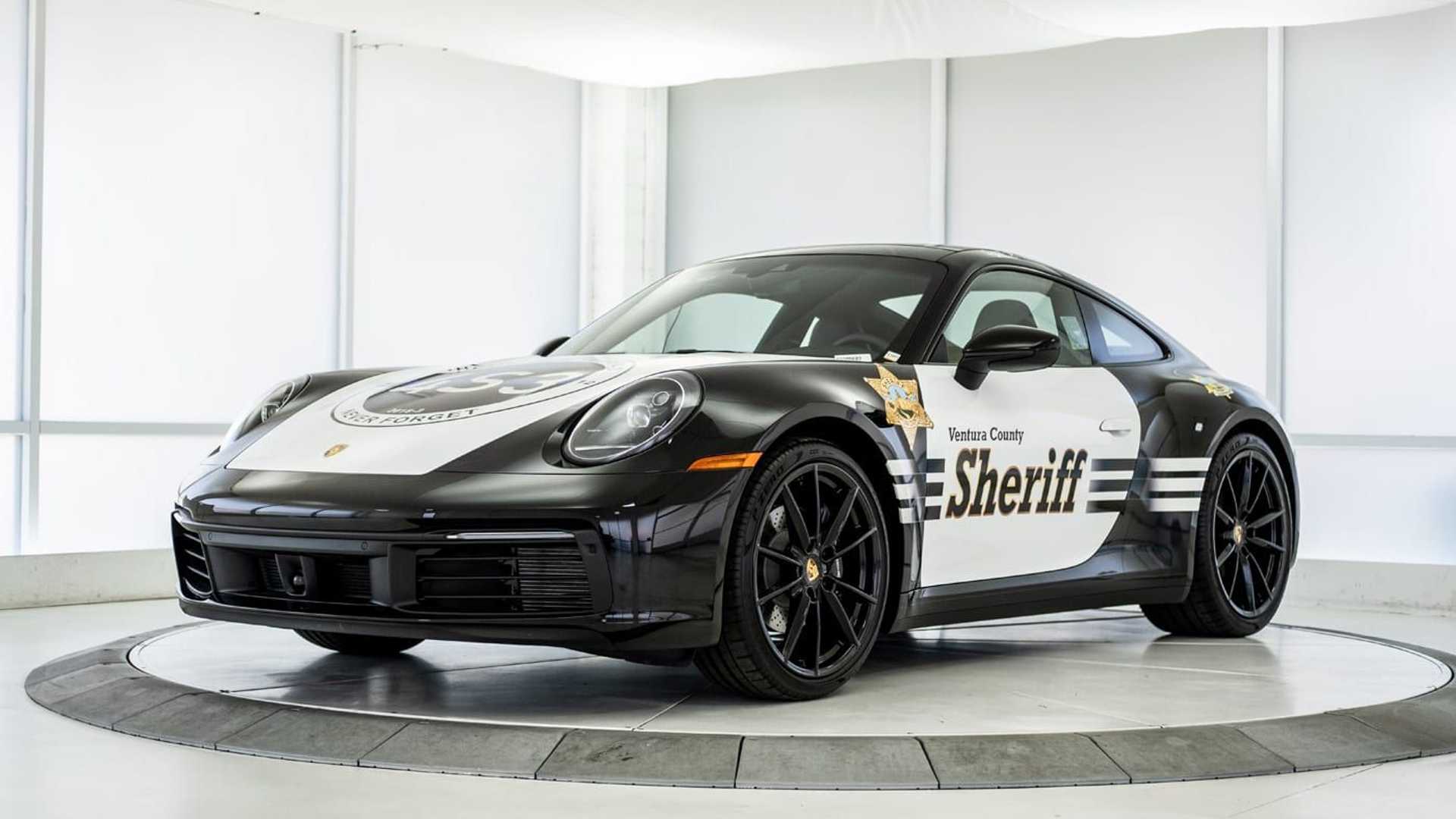 Black Porsche Police Car
