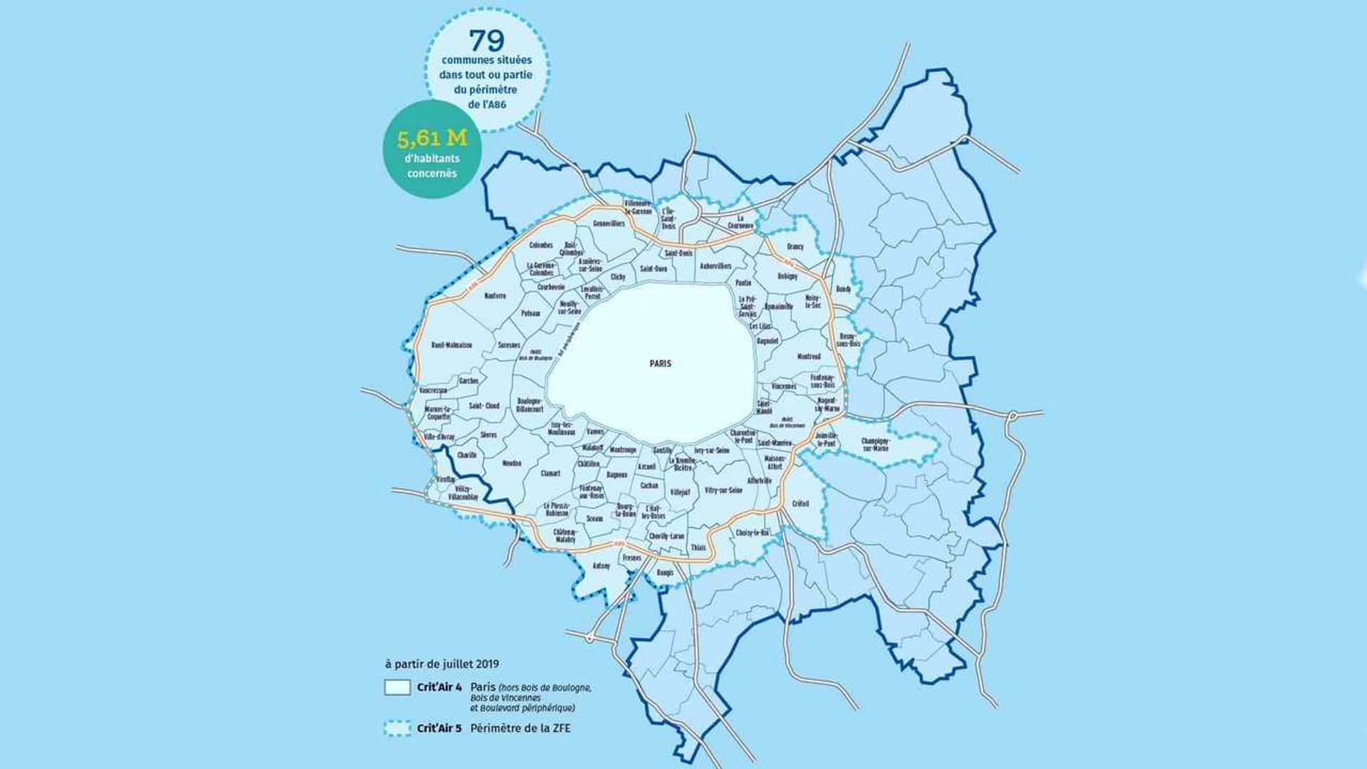ZFE du Grand Paris - Communes, amendes, interdictions...