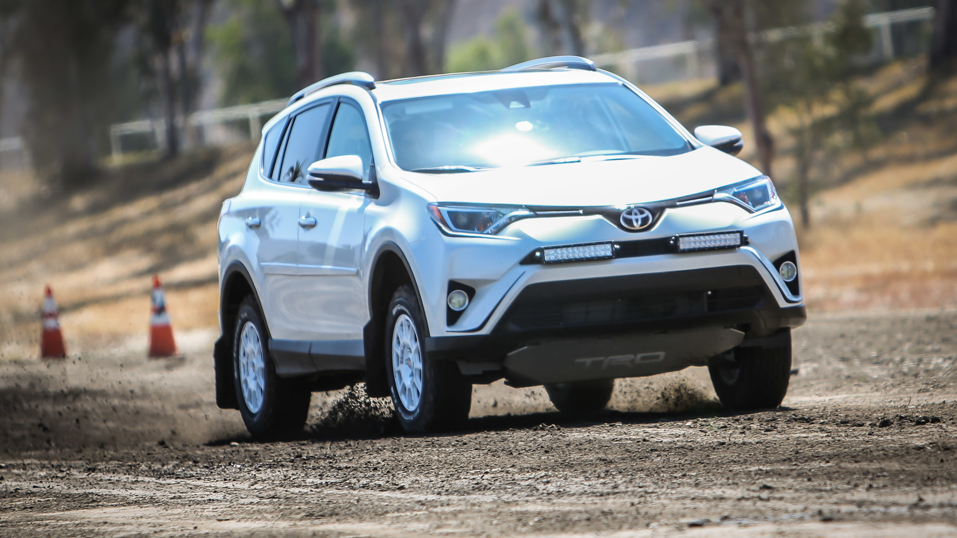 Getting dirty and sideways in a pair of rally-ready Toyota RAV4s