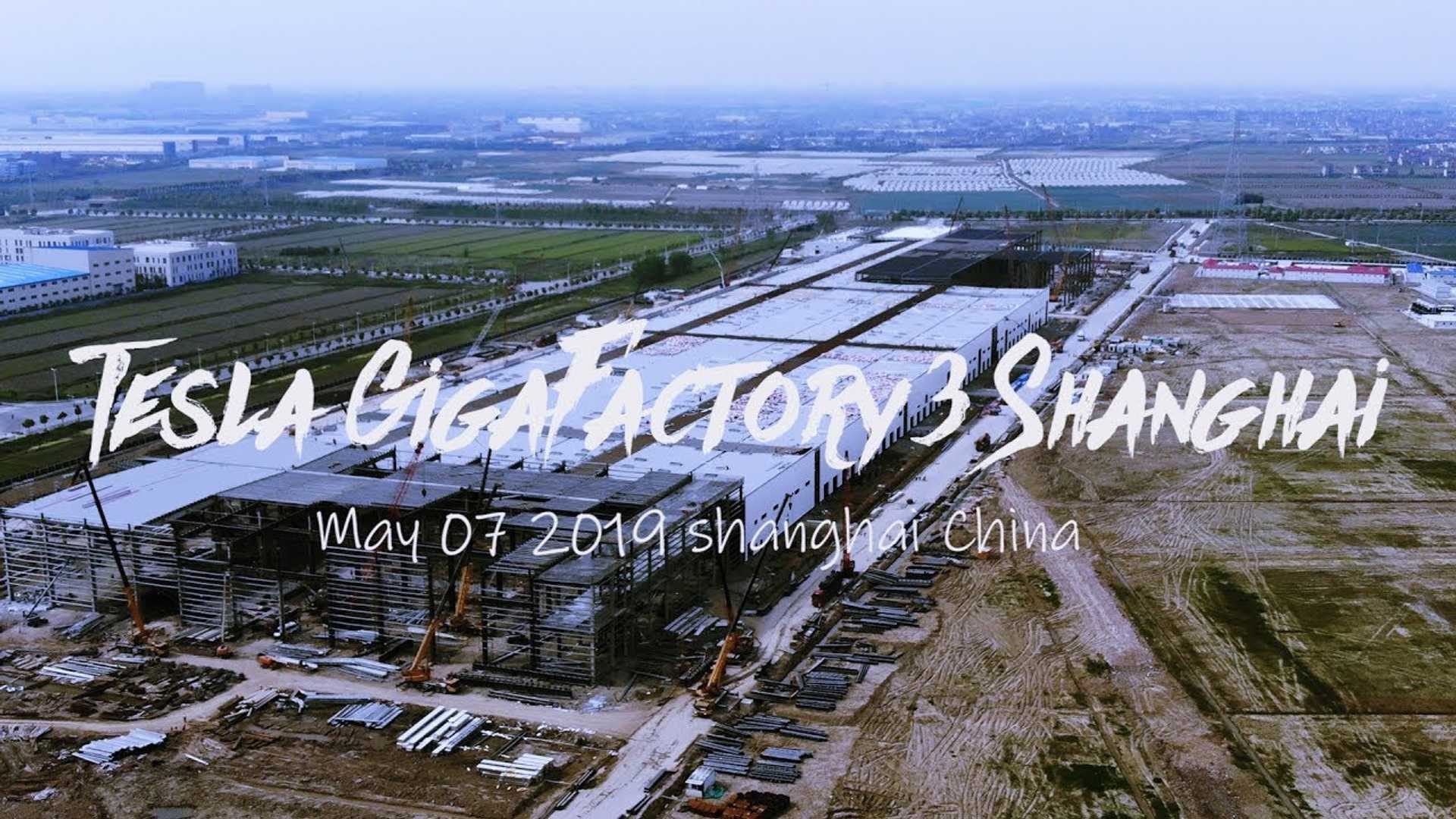 Tesla Gigafactory 3 Construction Progress (May 7, 2019): Video