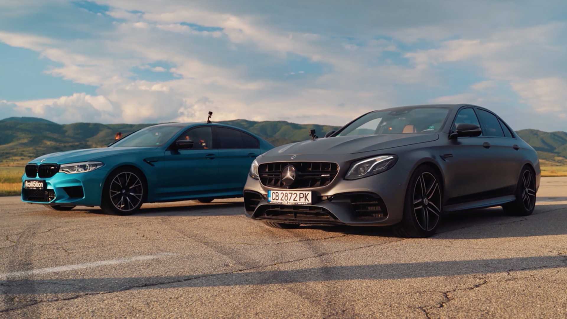 BMW M5 Competition ve Mercedes-AMG E63 S drag yarışında karşı karşıya