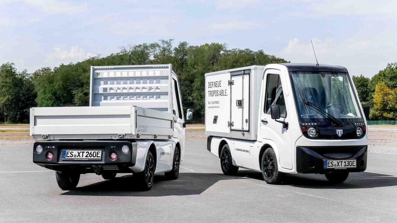 Tropos Able XT: Elektro-Transporter mit Pritsche oder Kofferaufbau