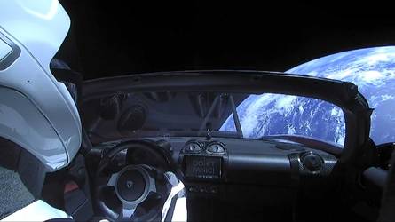 See The Tesla Roadster Launch And Leave Earthspace Behind