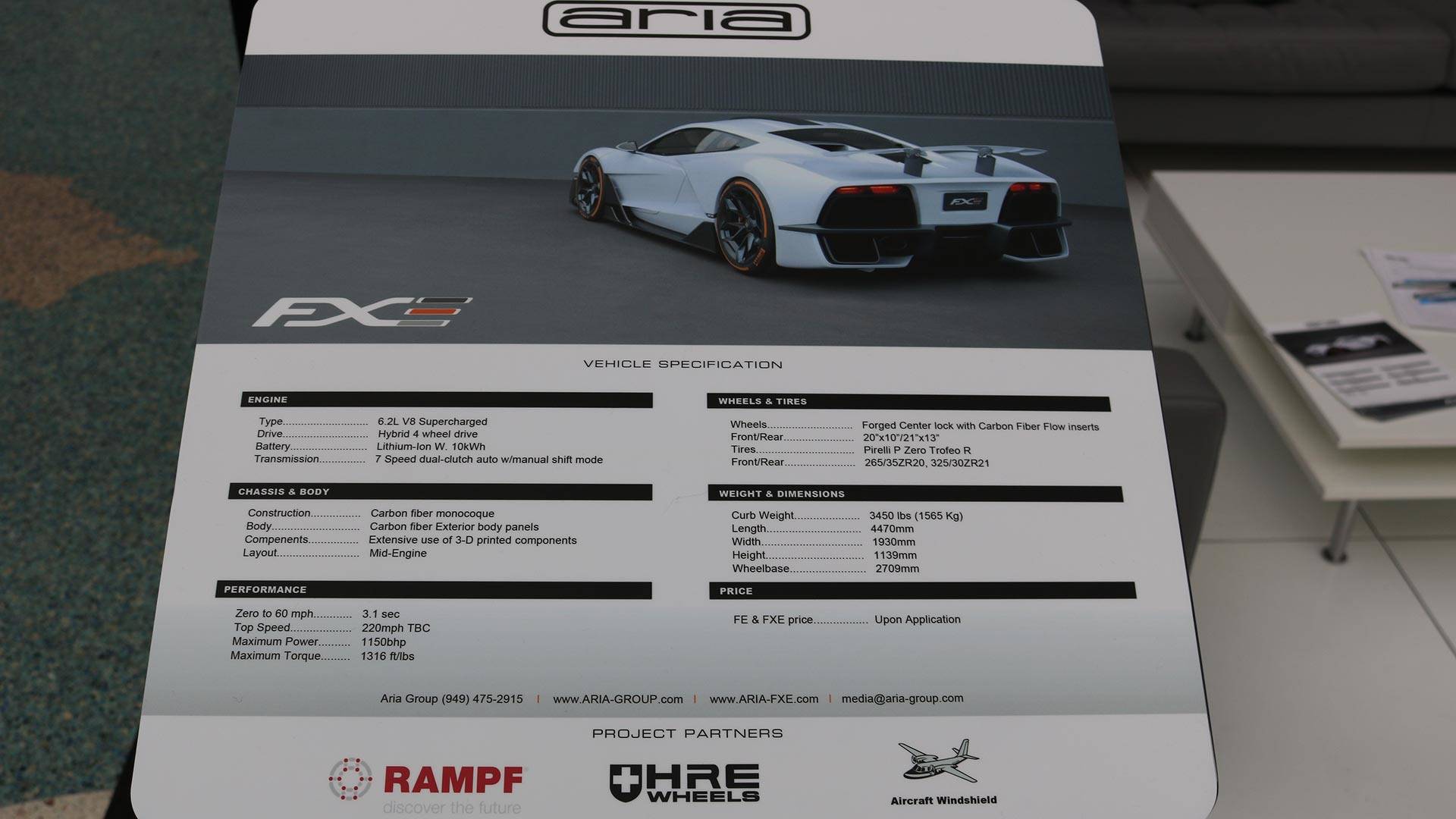 Aria Group dévoile une hypercar de 1160 chevaux