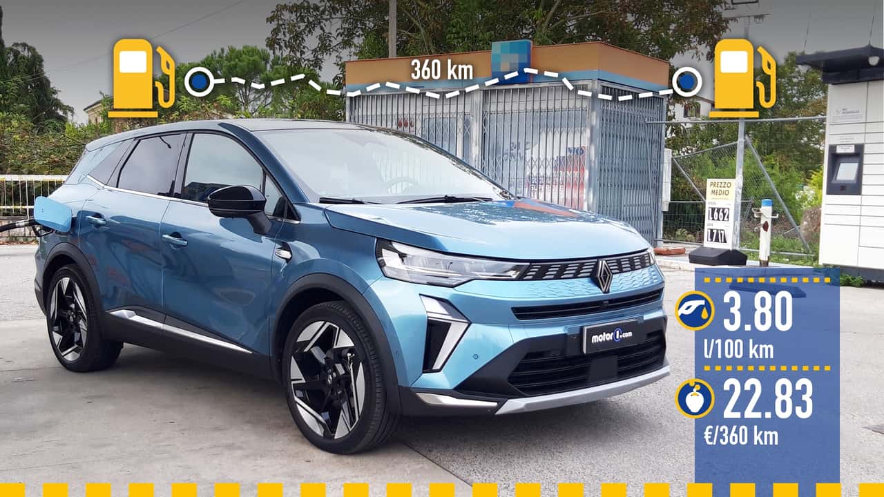 Renault Symbioz, full hybrid, 160 CV, 2025, prova consumi reali