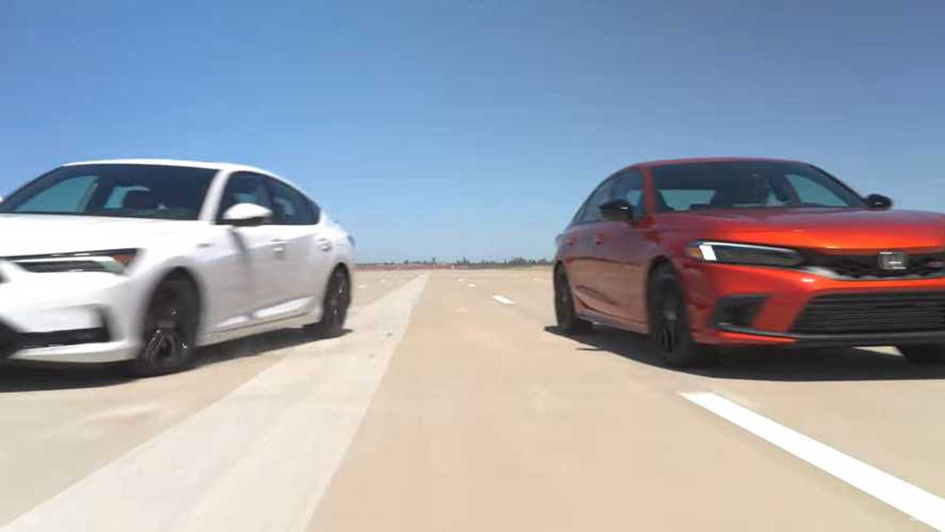 Yeni Acura Integra ve Civic Si drag yarışında