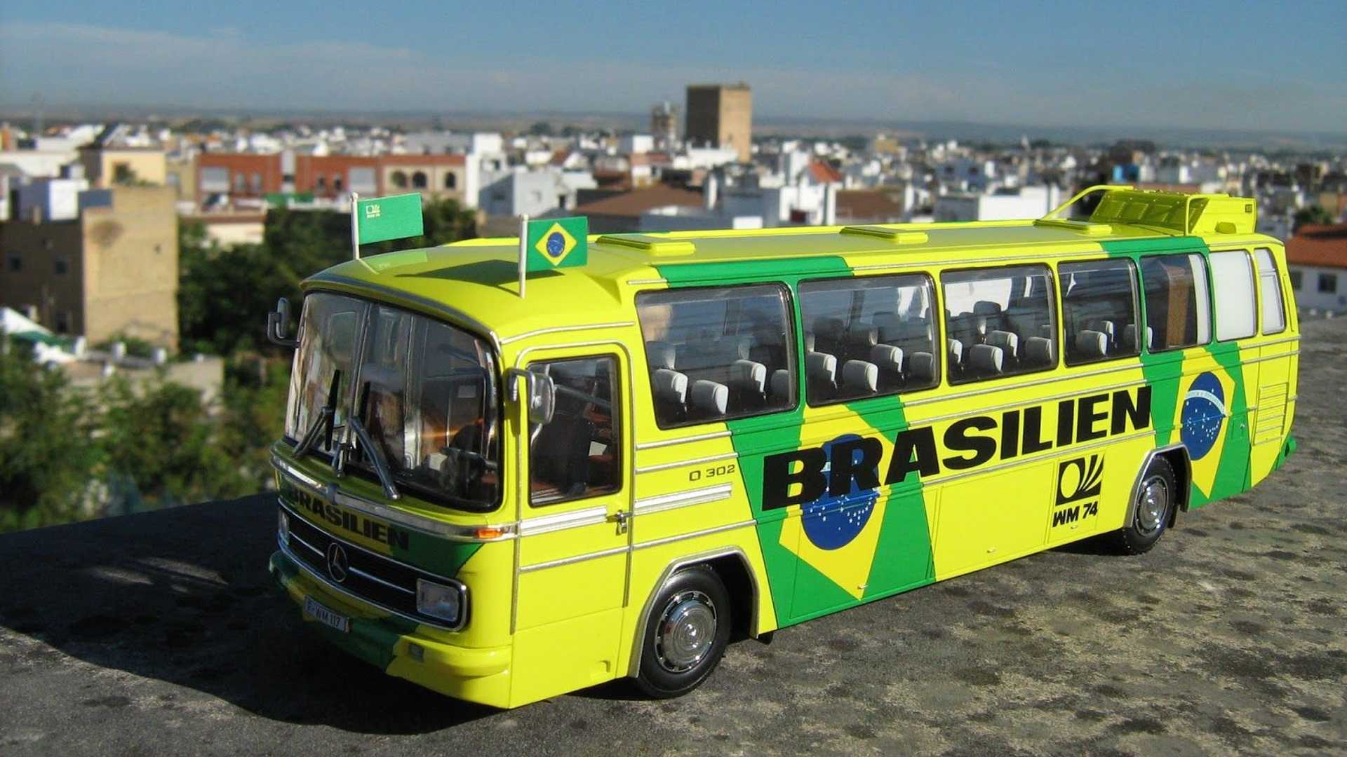 El Mercedes-Benz que transportó a Brasil en el Mundial ´74