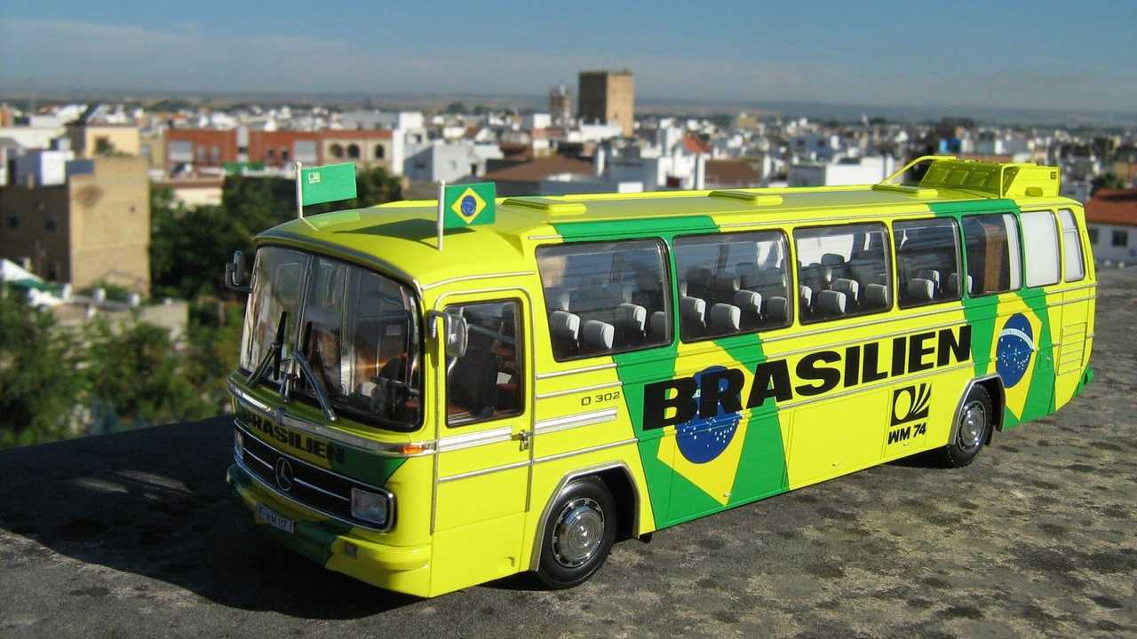 El Mercedes-Benz que transportó a Brasil en el Mundial ´74