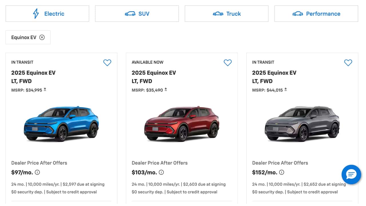 These Chevy Equinox EV Lease And Finance Deals Are Incredibly Cheap