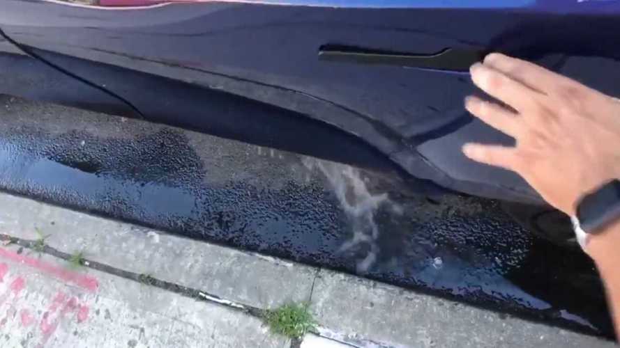 Watch How Tesla's Bizarre Love Affair With Water Leaks Soaks A Model Y